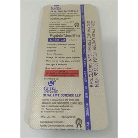 Pregabalin Tablets 50mg At Rs 635 Box Pregabalin Capsules In Ahmedabad Id 27205199548