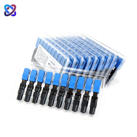 50 100pcs Quick Connector Embedded SC Upc Fiber Optic Cold Connector Leather Cable Fiber Fast