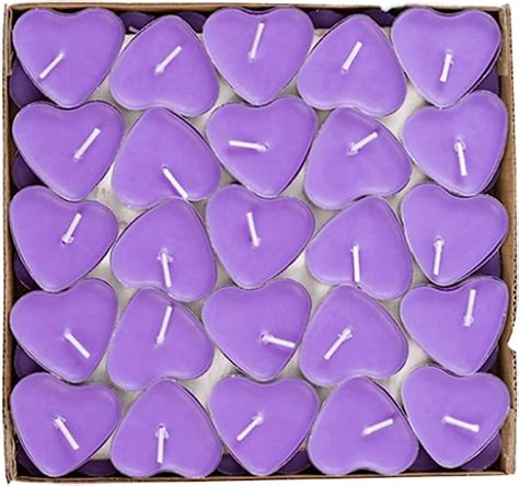 Romantic Love დეკორატიული სანთლები იასამნისფერი 50 ც Veli Store