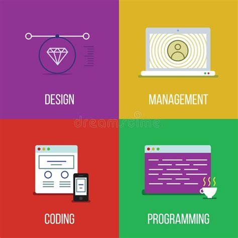 trendy web design and programming icons stock vector illustration of