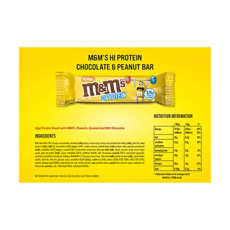 Mars Inc M And Ms Peanut Protein Bar 18 Per Box Supplement King