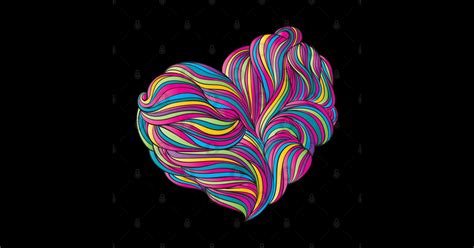 Fluid Heart Shape Fluid Heart Shape Sticker Teepublic