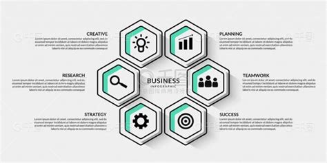 工作流程免抠元素 具有多个选项的业务信息图，概述用于演示的数据可视化工作流程 素材免费下载 626像素 Ai格式 编号66825068 千图网