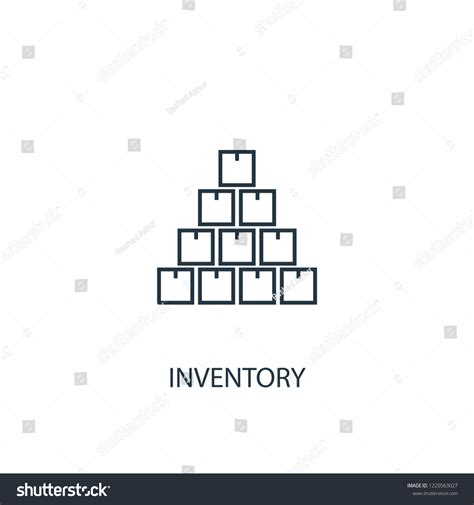 Inventory Concept Line Icon Simple Element Vetor Stock Livre De