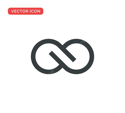 Gambar Infinity Icon Simbol Vektor Ilustrasi Desain Tak Terbatas Kekekalan Sederhana Png Dan