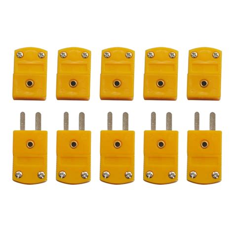 We Poluj 10pcs K Type Male Female Thermocouple Wire Connector Miniature