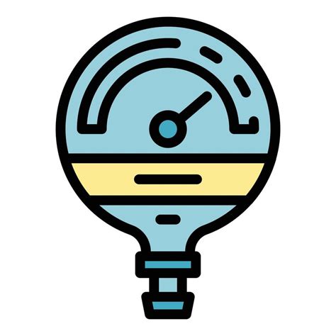 Manometer Industrial Icon Color Outline Vector Vector Art At Vecteezy