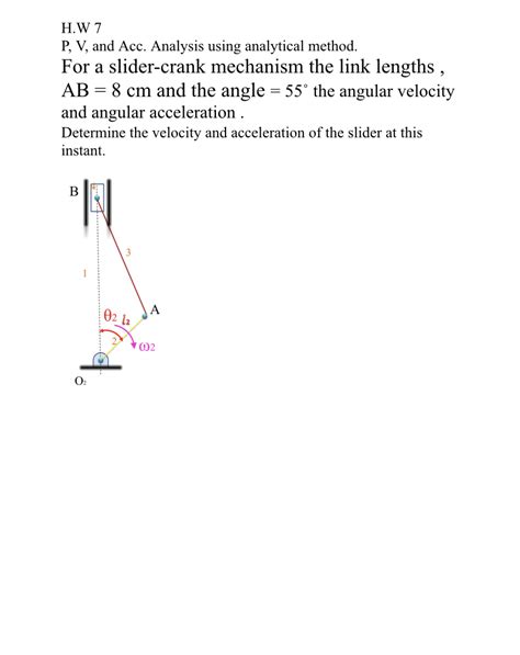 Solved H W P V And Acc Analysis Using Analytical Method Chegg