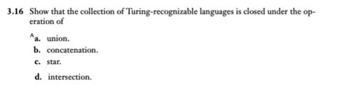 Solved Show That The Collection Of Turing Recognizable Chegg