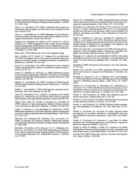 A Synthetic Peptide From The Cooh Terminal Heparin Binding Domain Of Fibronectin Promotes Focal