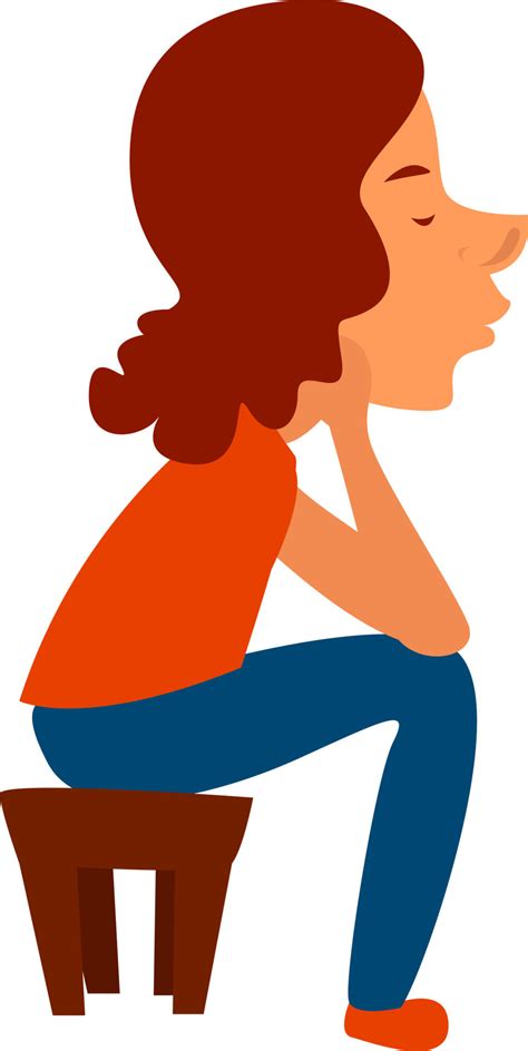 Girl Waiting Illustration Vector On White Background 13559676 Vector