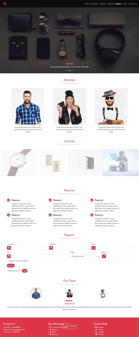 Bootstrap Tempalte مستقل
