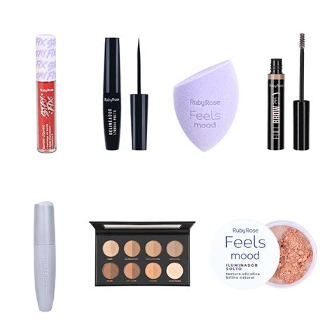 Kit Maquiagem Ruby Rose Fikbella Cosméticos Fikbella