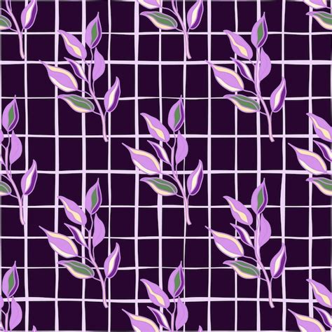 Premium Vector Seamless Pattern Branches With Leaves Organic Background