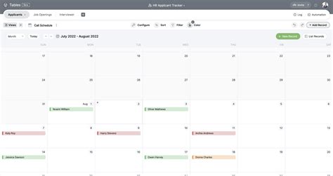 HR Applicant Tracker Free Customizable Template Zoho Tables