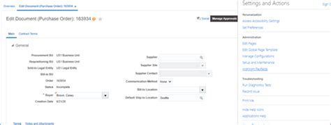 oracle cloud erp saas enabling dff in purchase order page header
