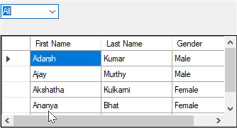 C Display Gridview With Combobox Dropdownlist Without Database