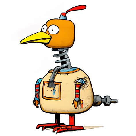 Bird Robot Graphic · Creative Fabrica