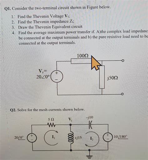 Solved Q1 Consider The Two Terminal Circuit Shown In Figure