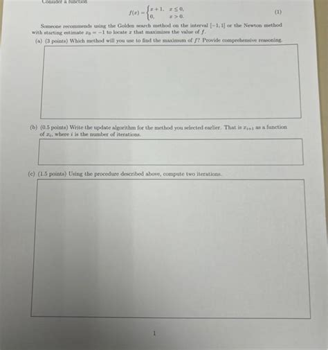 Solved Consider A Function F X {x 1 0 X≤0x 0 Someone