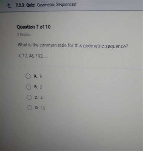 Geometric Sequence Brainly Can You Tell Whether The Following Given Ordered List Of Numbers