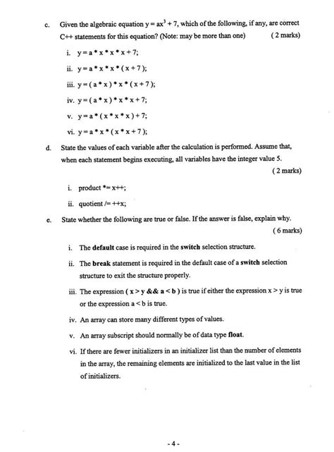 Solved C Given The Algebraic Equation Y Ax Which Of The Chegg Com