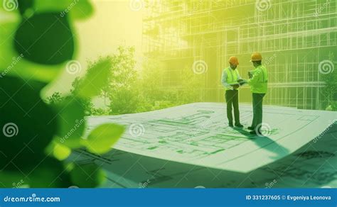 Architects And Engineers Integrate Green Practices For Sustainable Construction In Blueprints