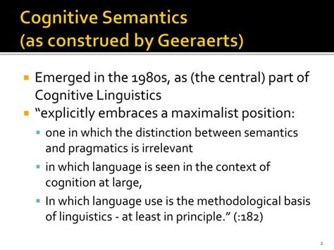 Ppt Semantics And Lexicology Svem21 6 Cognitive Semantics