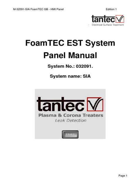 M 32091 Sia Foamtec Gb Hmi Panel Pdf Electric Generator Login