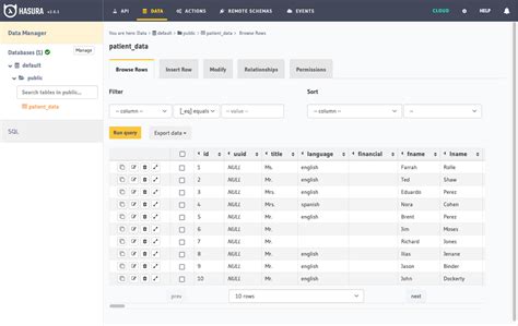 sending hl7 v2 messages with hasura hapi and serverless towards data
