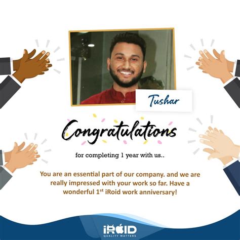 Iroid Solutions On Linkedin Iroidworkanniversary 1yearsworkanniversary Webdeveloper