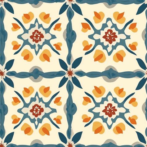 Download Symmetrical Floral Pattern In Warm And Cool Colors Patterns