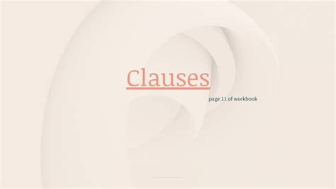 Clauses