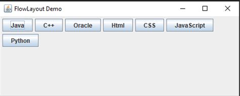 Java FlowLayout