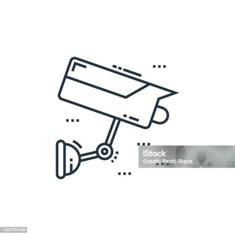 흰색 배경에 격리 된 Cctv 카메라 벡터 아이콘입니다 웹 사이트 디자인 및 모바일 앱 개발을위한 개요 얇은 라인 Cctv 카메라 아이콘 얇은 줄 Cctv 카메라 윤곽