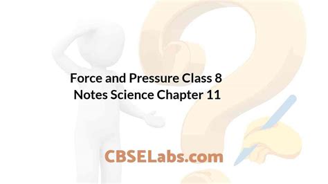 Force And Pressure Class Notes Science Chapter CBSE Labs