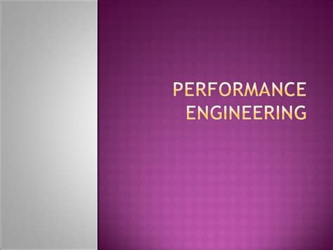 Software Performance Ppt