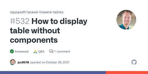 How To Display Table Without Components Rappasoft Laravel Livewire Tables Discussion