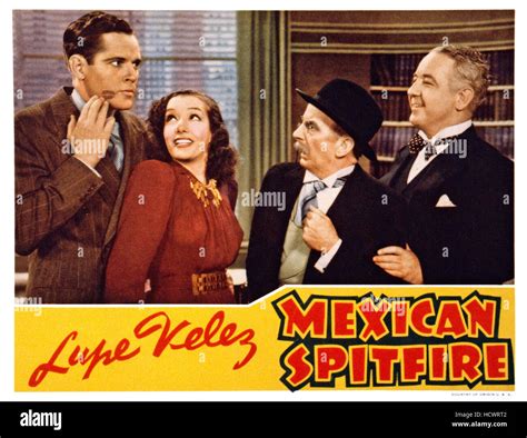 Mexican Spitfire Us Lobbycard From Left Donald Woods Lupe Velez