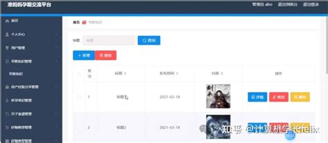 基于springboot的“准妈妈孕期交流平台”的设计与实现（源码 数据库 文档 ppt 知乎