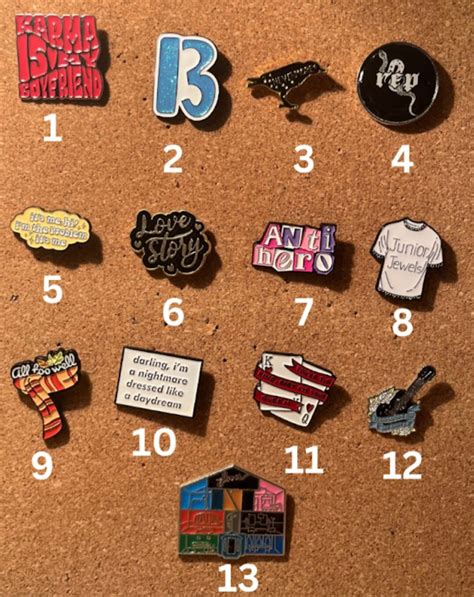 Taylor Swift Inspired Pins Etsy