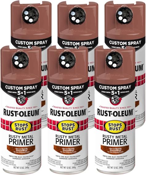 Rust Oleum 384755 6pk Stops Rust Custom Spray 5 In 1 Rusty Metal Primer