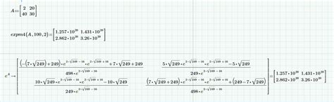 solved matrix exponential function via taylor s series ptc community