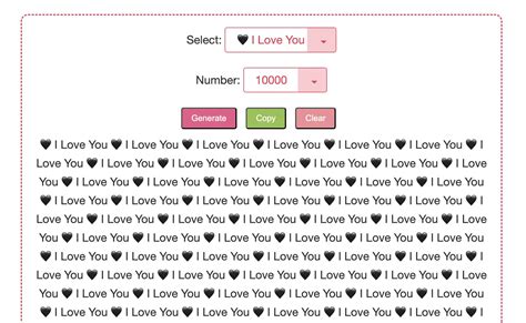 I Love You 1 To 10000 Times Copy And Paste ♡ ♥ 💘 💖