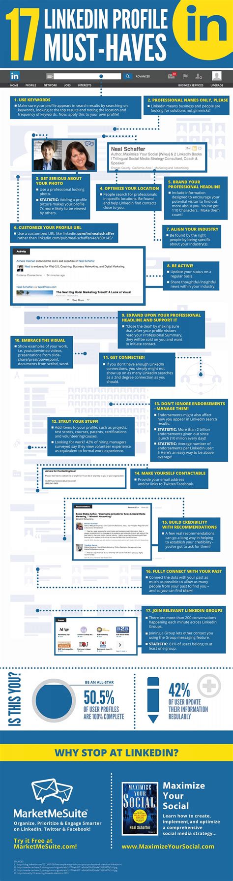 17 Must Have Features On Your LinkedIn Profile Infographic Entrepreneur