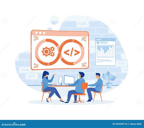 Devops Team Abstract Concept Vector Illustration Stock Vector Illustration Of Vector Deploy