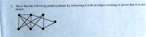 solved show that the following graph is planar by redrawing with no edges crossing or prove