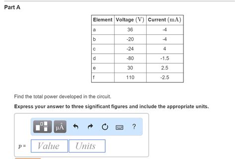 Solved Find The Total Power Developed In The Chegg
