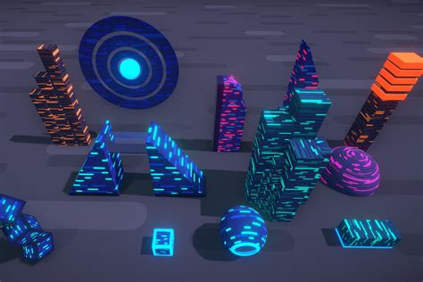 100 Sci Fi Cyber Shader And Props S2 3d Props Unity Asset Store