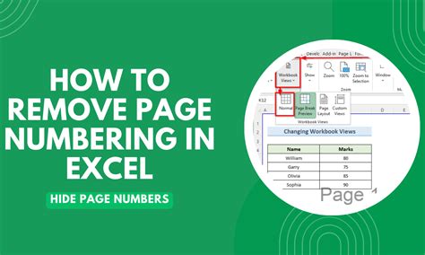 How To Remove Page Numbering In Excel Hide Page Numbers Earn And Excel